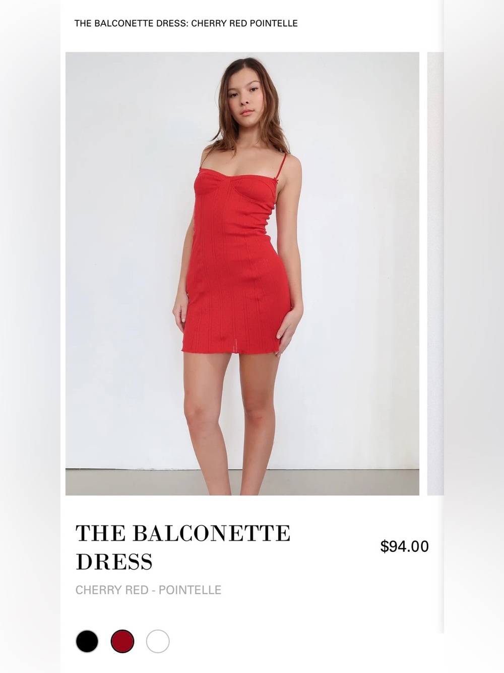 coucou intimates | Dresses | Coucou Intimates Balconette Dress Cherry ...
